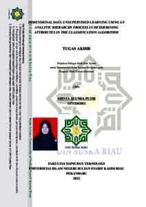 DIMENSIONAL DATA UNSUPERVISED LEARNING USING AN ANALYTICAL HIERARCHY PROCESS IN DETERMINING ...